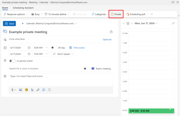 How to Hide Calendar Details in Outlook and Make it Private