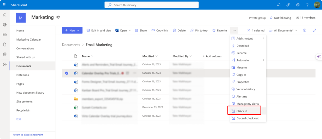 Bulk Files n SharePoint: Edit, Share, Check-in & Approve