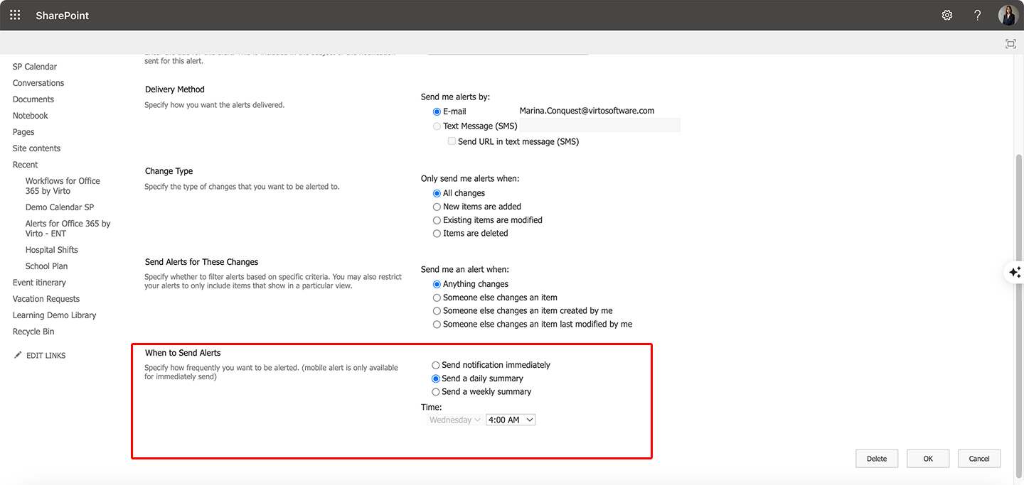 SharePoint Alerts & Notifications: Setting Up and Managing